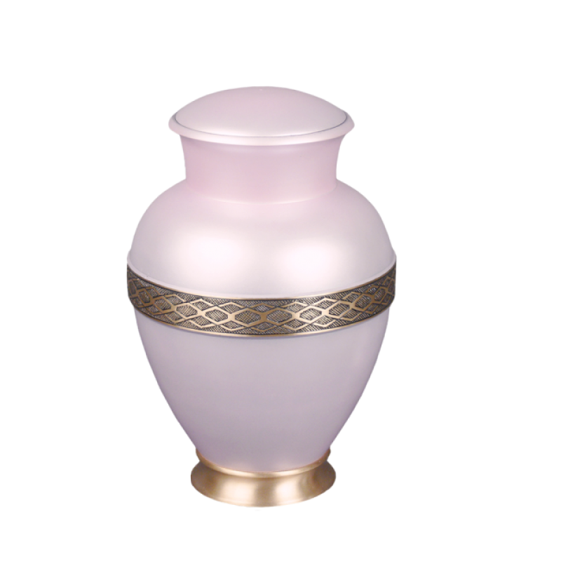 Soft Pink Urn Primrose with Bronze (Adult) - House Of Urns