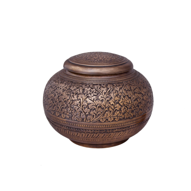 Copper Cognac Urn | Round Copper Urn - House Of Urns